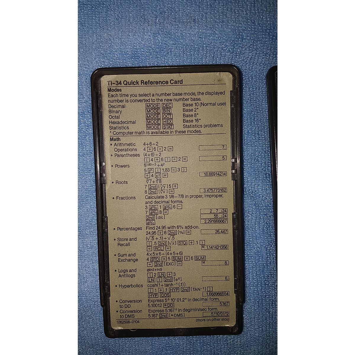 Texas Instruments TI-34 Calculator