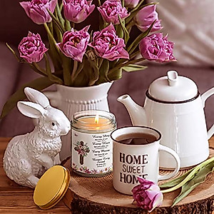 Christian Gifts for Women Lavender Scented Candle Inspirational Gifts for Women Soy Wax Candle for Home Religious Candles Birthday Candle Gifts for Women Friends Sister Teachers Coworkers