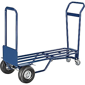 Global Industrial Steel 3-in-1 Convertible Hand Truck with Pneumatic Wheels