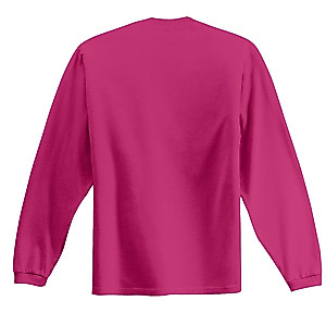 Fruit of the Loom Adult 5 oz. Long-Sleeve T-Shirt, Cyber Pink, S