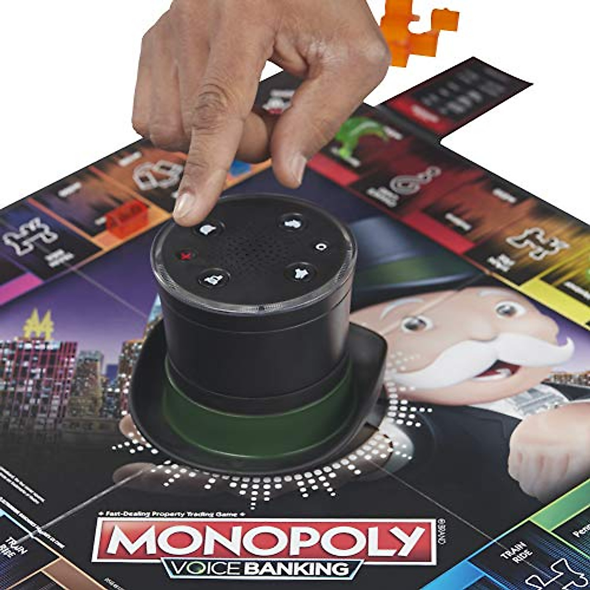 Monopoly Voice Banking Electronic Family Board Game for Ages 8 & Up