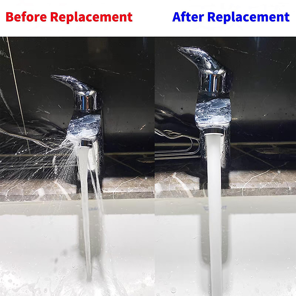 TSBSHum Bathroom Sink Aerator,2.2 GPM Faucet Aerator, Made of Solid Brass and Stainless Steel,15/16 Inch Male Thread Faucet Replacement with Gasket,For Kitchen and Bathroom,6PCS(Silvery)