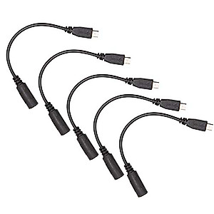 Snsnlent 5PCS DC 5.5 x 2.1mm Female to Micro USB Male Connector Adapter 5V Power Cable(USB Micro-B to DC Female)