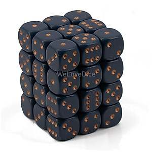 DND Dice Set-Chessex D&D Dice-12mm Opaque Dusty Blue and Copper Plastic Polyhedral Dice Set-Dungeons and Dragons Dice Includes 36 Dice – D6, Various (CHX25826)