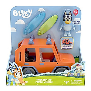 Bluey, 4WD Family Vehicle, with 1 Figure and 2 Surfboards | Customizable Car - Adventure Time | for Ages 3+, Multicolor, 13018
