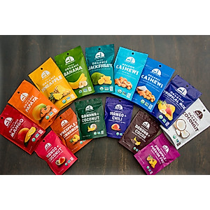Mavuno Harvest Organic Dried Fruit Variety Pack | Dried Mango, Papaya, Pineapple, Banana, Jackfruit, & Tropical Mix | Healthy, Vegan, No Sugar Added, Non GMO Snacks for Kids & Adults | 2 Ounce, 6 Pack