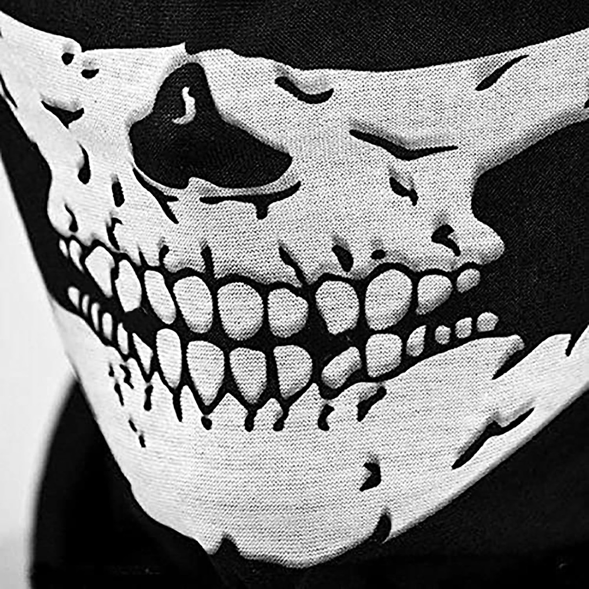 4Pcs Skull Mask Gaiter Mask Headwear Bandana Halloween Mask Balaclava Breathable Face Masks Neck Gaiter Scarf for Motocycle Black