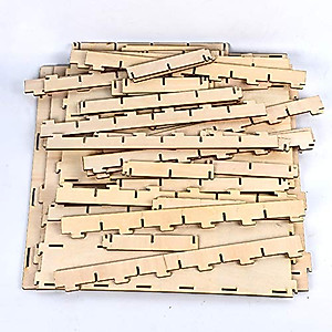 Tongina Wooden Storage Rack Stand Holder for Acrylic Paint Hobby Brush - 4-Layer 60-Grid