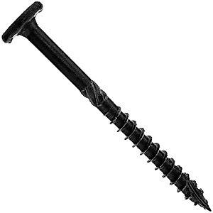 15x3-1/2" Black Wafer Head Structural Lag Screws. Used for Log Construction, Timber Framing, Laminated Beams and Pole Barns Among Other Uses. T-30 Torx/Star Drive (~50 Count)