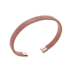 Mystigrey Men Jordan Stainless Steel Adjustable Cuff Open Mesh Bracelet Bangle For Men With Open and minimalist Design