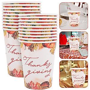 Kichvoe 20pcs Office Water Cup Fall Party Paper Cups Office Paper Cup Thicken Paper Water Cups Thanksgiving Paper Cups Paper Ice Cream Cups Paper Water Holder Paper Cup for Drinking