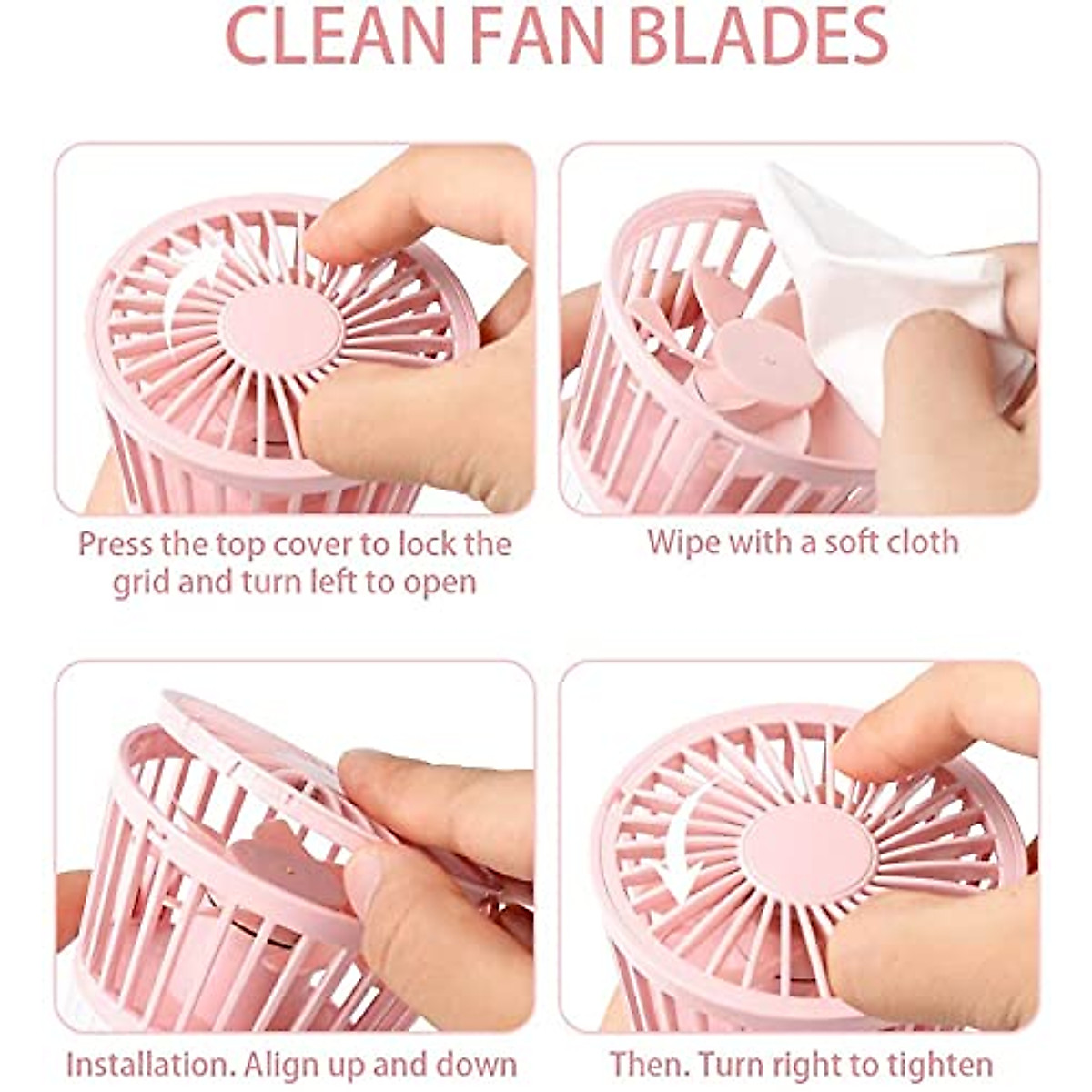 phinacreny Ice Cream Cone Fan, Portable Mini USB Charging Silent Lazy Hanging Neck Cone Fan