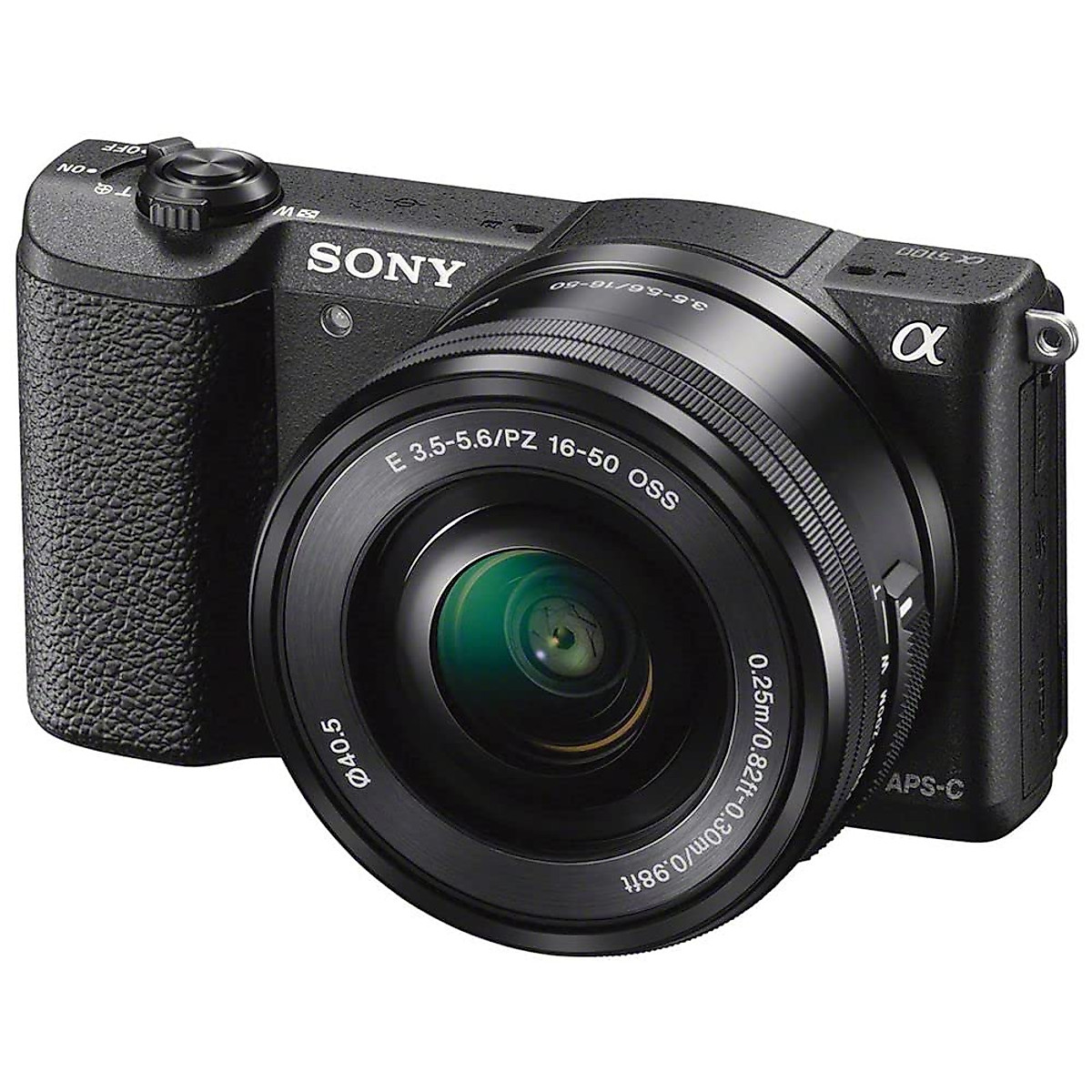 Sony Alpha a5100 Mirrorless Digital Camera with 16-50mm Lens (Black) + Sony FE PZ 16-35mm Lens + Filter Kit + Wide Angle Lens + Bag + 64GB Card + NPF-W50 Battery + More (Renewed)