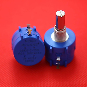 Onwon 1K Ohm Resistor 10 Turn Potentiometer 2W Wirewound Multi-Turn Adjustable Precision Potentiometer with 10 Turn Counting Dial Rotary Knob 6mm Shaft (1K Ohm)