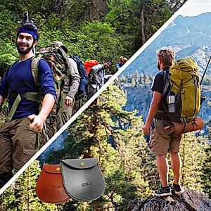 Camping Tripod Board Accessories - Turn Branches into Campfire Tripod for Cooking, Portable Camping Gear and Equipment for Camper/Hiker Travel Outdoor Firepit Hang Pot Cooking (Silver Black)