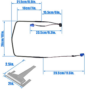 DA47-00244U Defrost Heater Assembly with DA61-06796A Refrigerator Clip Drain Evaporator by Wadoy, PS9603659 Heater Metal Sheath Compatible with Samsung RF23HCEDBBC/AA, RF23HCEDBSG/AA, RF23HCEDBSR/AA