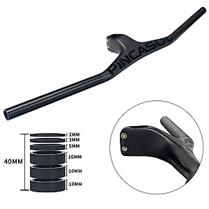 Carbon Mountain Bike Handlebars, Integrated Handlebar, Integrated Carbon Bar and Stem, -17 Degree stem, 740mm Width-iC SL bar/stem, 1-1/8 inch Stem