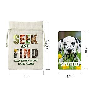 ORIENTAL CHERRY Outdoor Toys for Kids Ages 4-8 - Seek and Find Scavenger Hunt Card Game - Summer Fun Outside Yard Camping Activities for Family Toddlers Age 3-5 8-12