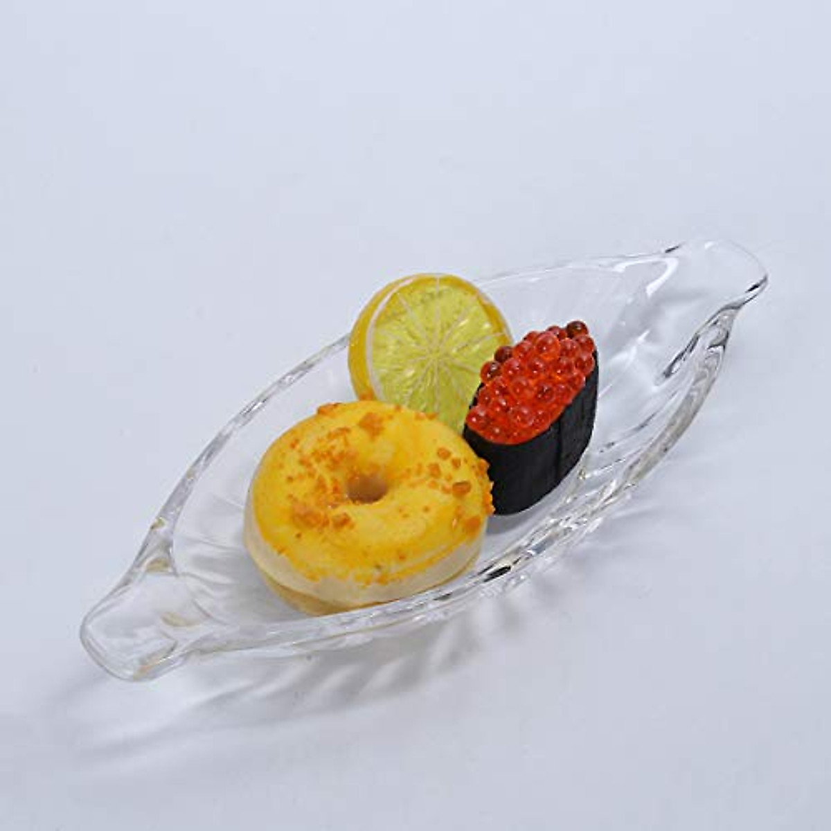 Yardwe Crystal Dessert Bowls Footed Glass Dessert Cup Pudding Cup Yogurt Jars Serving Mixing Bowls Glasswares for Mousse Ice Cream Appetizers Desserts (Banana Boat)