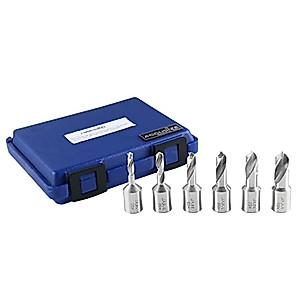 Accusize Industrial Tools 6pcs/Set H.S.S. Fully Ground Drill Set with 3/4" Weldon Shank, 1inch Cutting Depth, 0519-2501