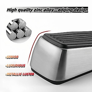 CQDAMENG - Door Stop - Door Stop Wedge - Made of Metal Good Zinc Alloy - Complimentary Two Anti-Collision mats in The Same Color - Restroom, Bedroom, Kitchen