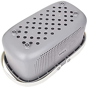 kamuavni 2 Pack Plastic Shower Caddy Basket with Removable Handles, Portable Cleaning Supply Storage Organizer with Holes for College Dorm Bathroom - Grey