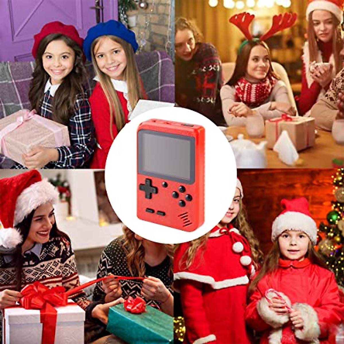 Mini Handheld Game Console for Kids with 400 Classic Retro Games, 1020mAh Rechargeable Battery, 2.8 Inch Screen, Birthday Game Toy for Boy Girl (Red)