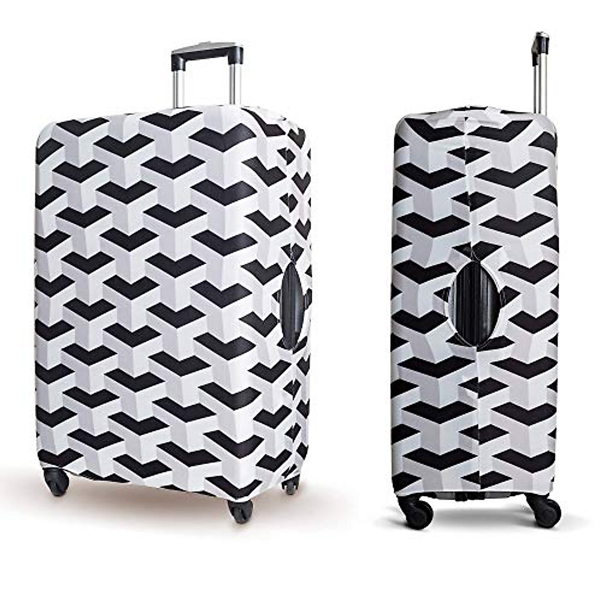 Luggage Cover Suitcase Protector Fits 19-33 Inch TSA Approved Travel Suitcase Cover Washable Dustproof Anti-Scratch (M (22-26 inch), Pattern)