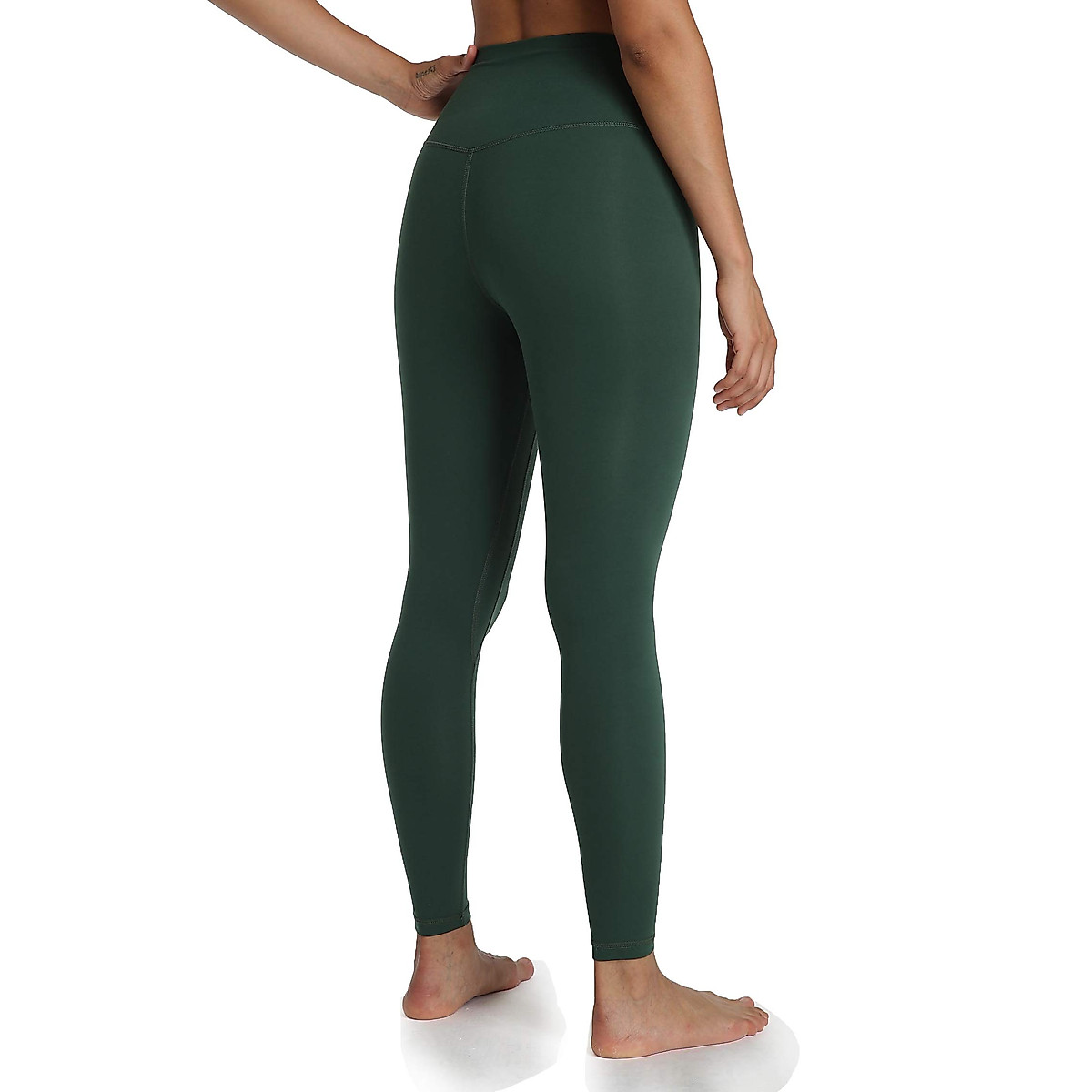 Colorfulkoala Women's High Waisted Tummy Control Workout Leggings Full Length Ultra Soft Yoga Pants 28" (M, Forest Green)