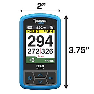 Izzo Swami 6000 Handheld Golf GPS Water-Resistant Color Display with 38,000 Course Maps & Scorekeeper