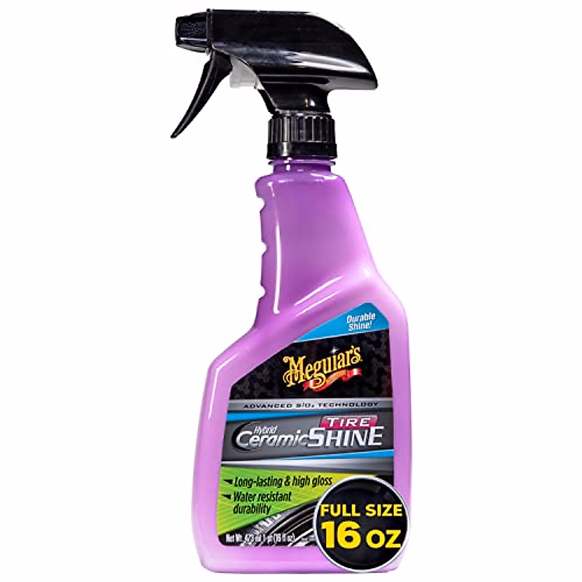 Meguiar's Hybrid Ceramic Tire Shine - Long-Lasting Shine That's Durable & Water-Resistant with Meguiar's Hybrid Ceramic Technology - 16 Oz Spray