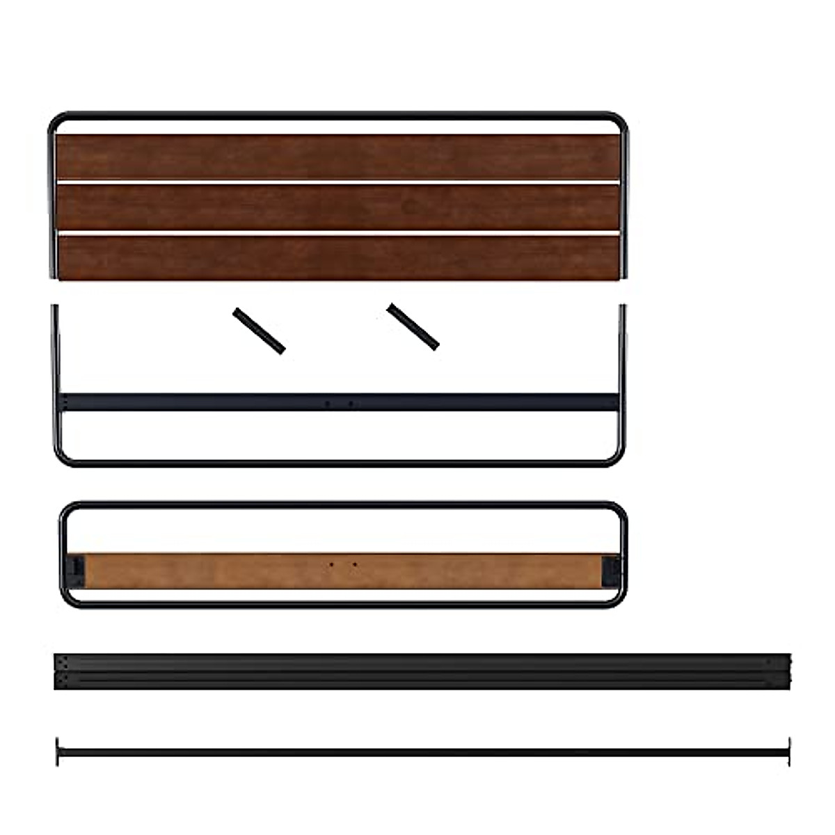 ZINUS Therese Metal Platform Bed Frame / No Box Spring Needed / Wood Slat Support / Easy Assembly, Queen