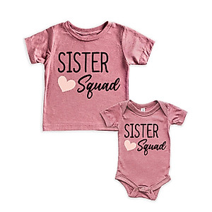 Teeny Fox Sister Squad T-Shirt Set Gift For Sibling Matching Shirts Outfits
