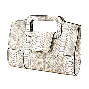 Naimo Snakeskin Evening Bag Crocodile Handbag Tote Top Handle Satchel Shoulder Bag Retro PU Leather Clutch Purse