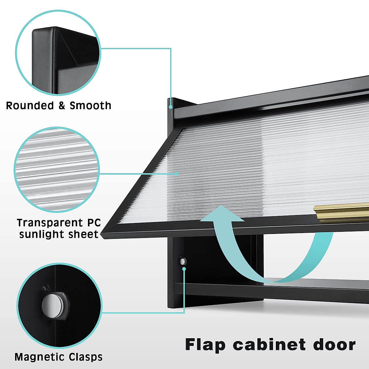 SweeTinytwo Wall Cabinet, Medicine Cabinet, Metal Cabinet with Large Capacity, Matches Variety of Decors (63 * 27 * 35cm,White)