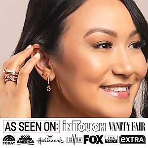 Cate & Chloe Mckenzie 18k White Gold Plated Dangle Earrings | Women's Drop & Dangle Earrings With Crystals, Horseshoe Dangling Earrings, Silver Earrings For Women, Hypoallergenic Earrings Earring Set