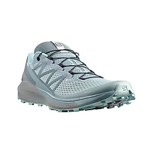Salomon Sense Ride 4 Gore-TEX Invisible FIT Trail Running Shoes for Women, Slate/Monument/Pastel Turquoise, 9