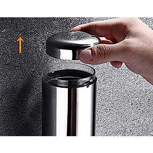 Adhesive Soap Dispenser 300ML Drill Free with Adhesive or Wall Mount with Screws,Manual Dispenser Shampoo Shower for Kitchen Bathrooms,Stainless Steel