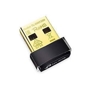 TP-Link USB WiFi Adapter for PC(TL-WN725N), N150 Wireless Network Adapter for Desktop - Nano Size WiFi Dongle for Windows 11/10/7/8/8.1/XP/ Mac OS 10.9-10.15 Linux Kernel 2.6.18-4.4.3, 2.4GHz Only