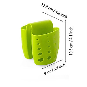 MOTZU 2 Pack Kitchen Sink Shelf Hanging Sponge Drainboard Storage Baskets,Sink Faucet Housing Cradle Kitchen Shelving Rack Drain Sponges (Blue)