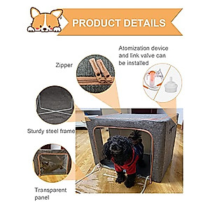 YHWD Pet Dog Cat Oxygen ICU Cage, 100L Puppy Incubator, PET Brooder Nursery, Puppy Nncubator for Cough Breathing Treatment Nebulization Box （Contains only Box）