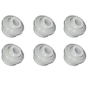 MAKHOON 3/4" Directional Flow Eyeball Inlet Jet for Compatible with Hayward SP1419D with 1-1/2" MIP Threa White Opening Hydrostream Return Jet Replacement Part(6 Pack)