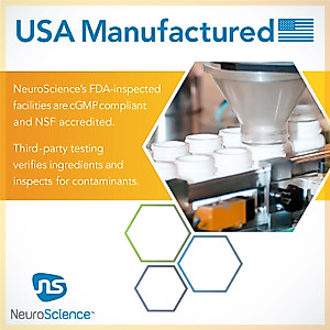 NeuroScience Serene - Mood Support + Sleep Aid with 100mg 5-HTP, Vitamin B6, Folate + Calcium - Non-Drowsy + Non-Groggy Serotonin Support Supplement for Sleep-Wake Function (60 Capsules)