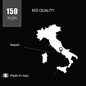 Caffe Mercanti ESE (Easy Serve Espresso) Rossa Italian Coffee Pods in Filter Paper - 44mm, 150 Pods - Italiano Caffe Filter Paper - Non-GMO