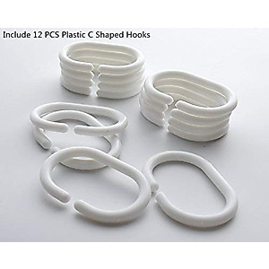 Mimihome Flamingo Shower Curtain, Flamingos Leaves Waterproof Fabric Bathroom Shower Curtains, 72W by 72H