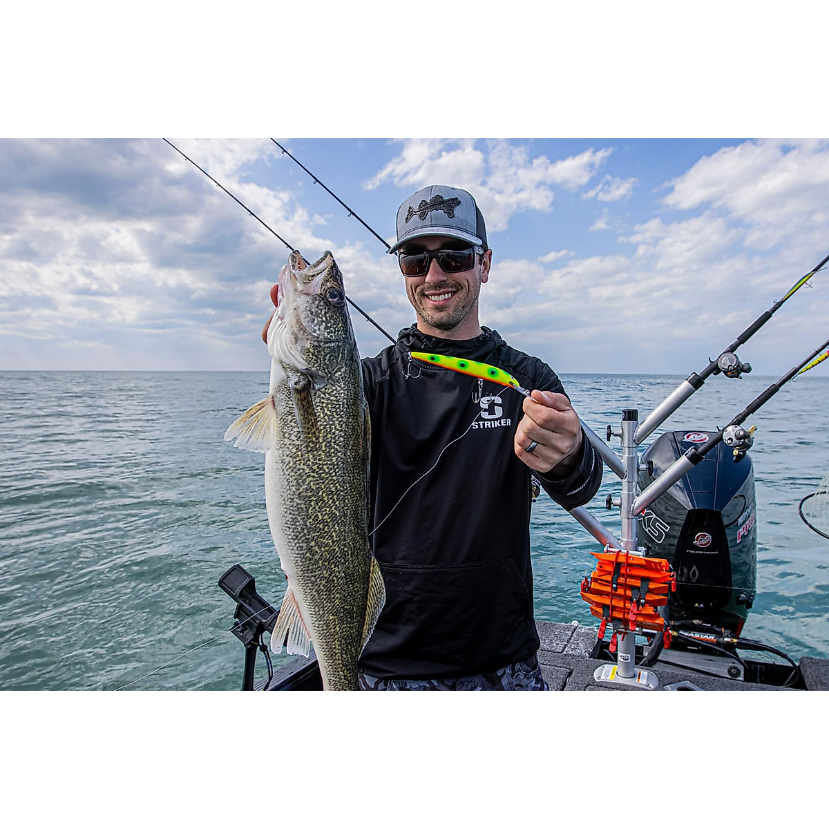 Northland Tackle Rumble Stick Fishing Lure, Freshwater Deep Diving Trolling Crankbait for Walleye, Perfect Lure for Any Kit, Steel Chartreuse, Size #5, 5", 5/8 Oz