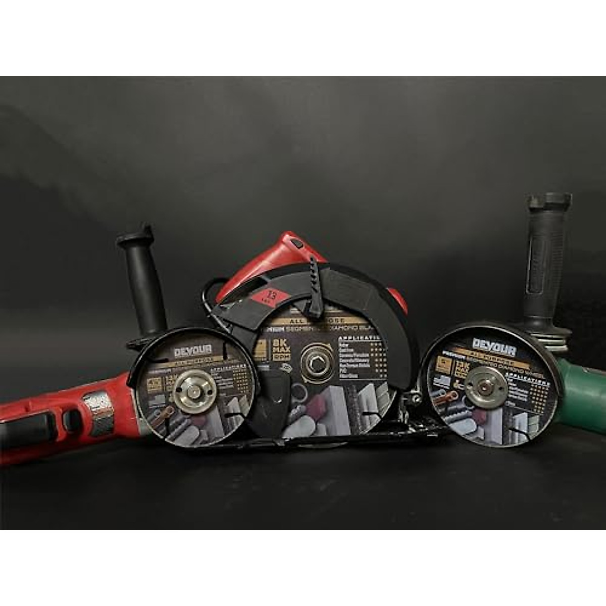 Devour 4.5" All Purpose Segmented Diamond Blade for Cutting Rebar, Cast Iron, Concrete, Pavers, Tile, Granite, Laminate, PVC & More, Made in USA, 7/8" Arbor & Comes with a 5/8" Reducer Ring