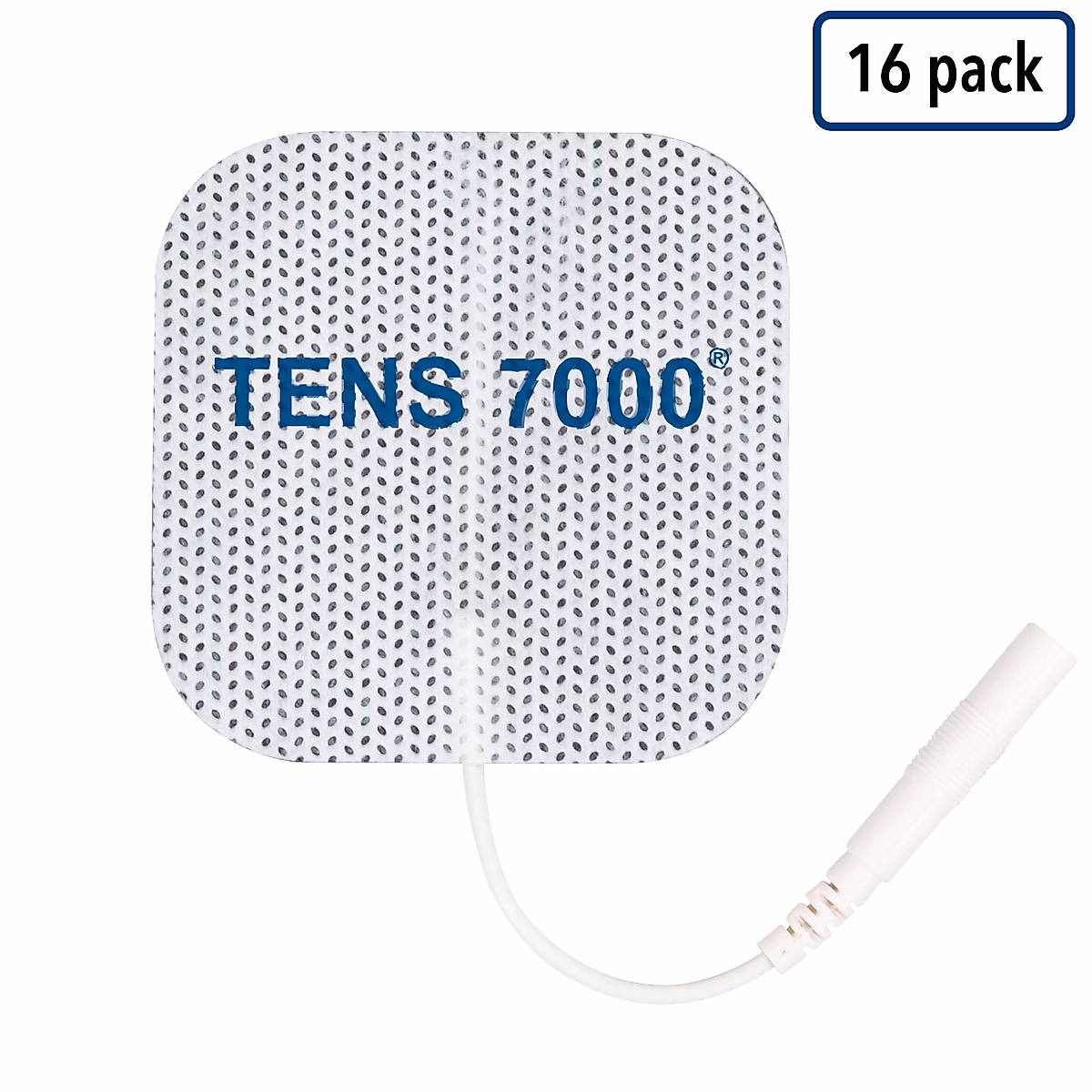 TENS 7000 TENS Pads Replacement, Battery Kit - Includes 16 Premium TENS Unit Replacement Pads, 4 Lead Wires, 9-Volt Replacement Battery, 1 Electrode Pad Holder For Stim Pads