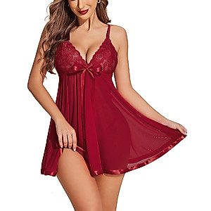 Avidlove Sexy Lingerie for Women Babydoll Sleepwear Strap Chemise Nightwear Sleepwear