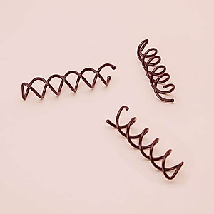 Kitsch Spin Pins for Hair Styling and Buns - Spiral Bobby Pins for Women | Mini Hair Spirals & Twist Tool for Girls, 3pcs RoseGold